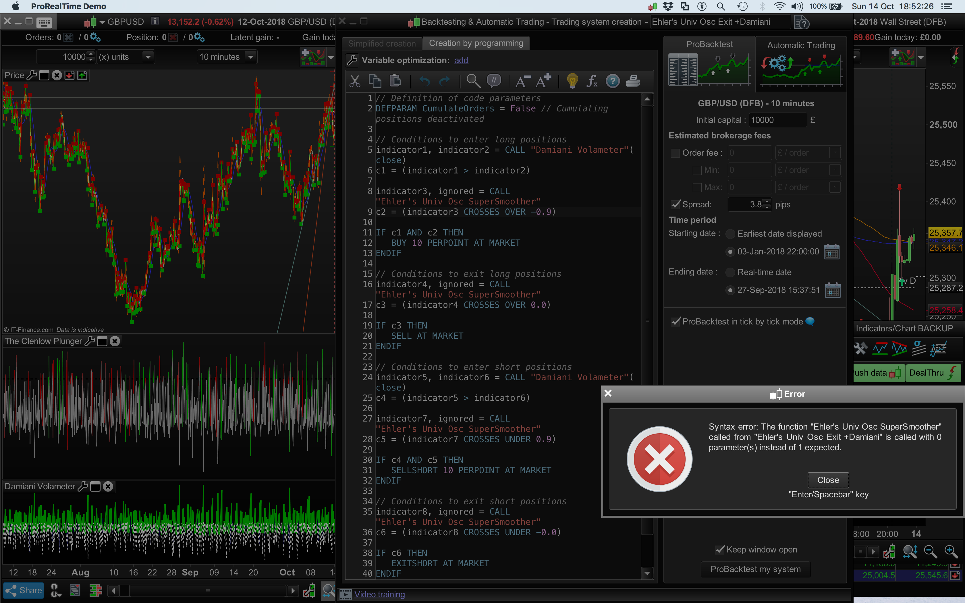 Syntax Error - Called Parameters : Forum ProOrder support - ProRealTime