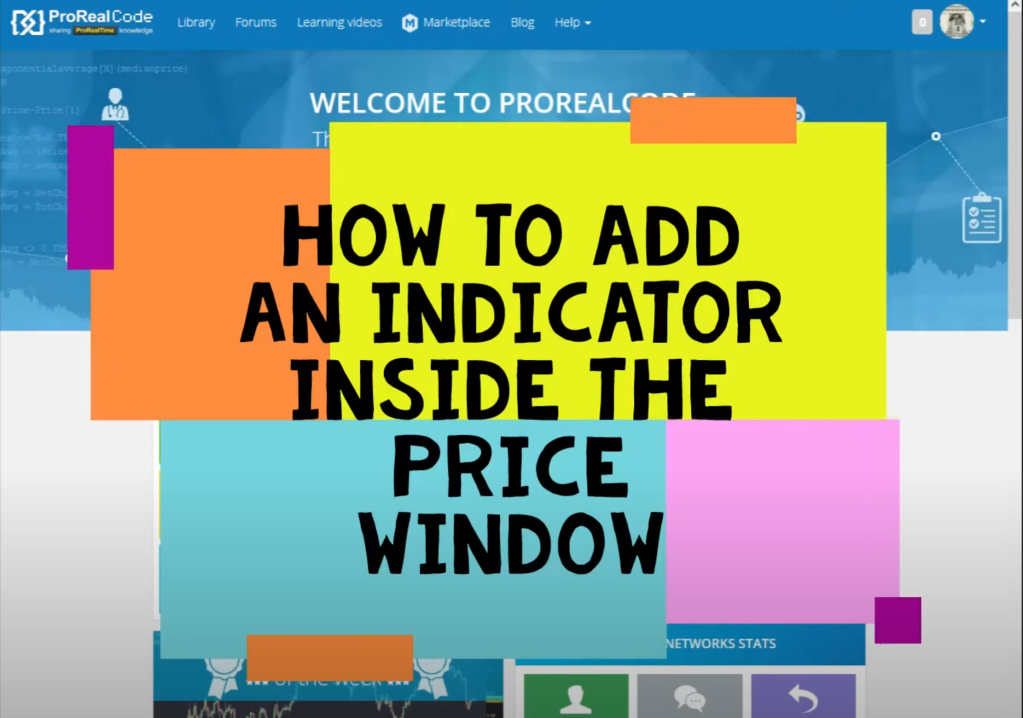 How to add an Indicator On Price - ProRealTime - Video tutorials