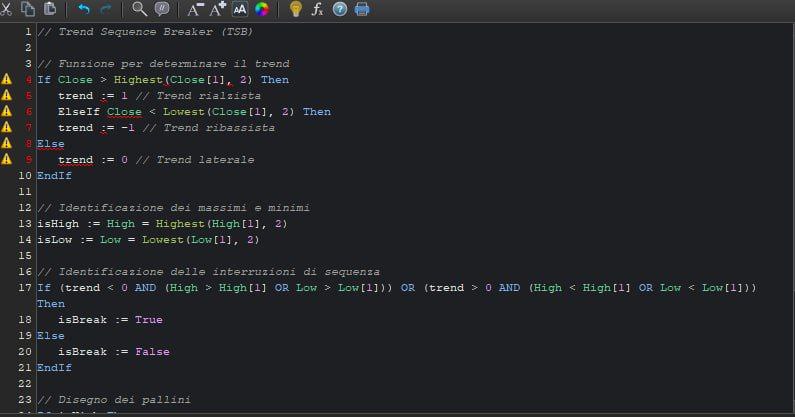 Trend Sequence Indicator HELP! : Forum ProBuilder support - ProRealTime